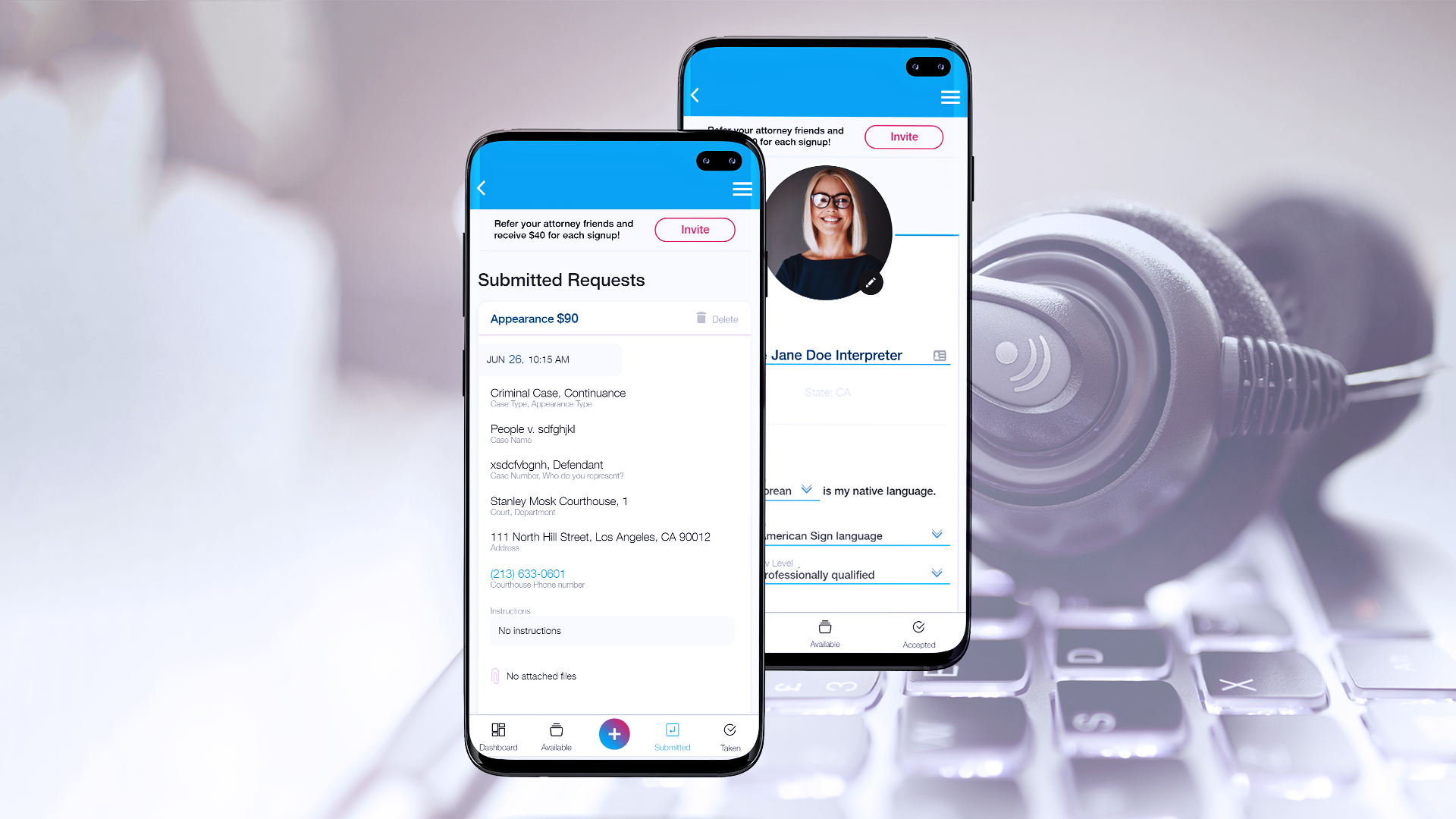 Use AppearMe web and mobile app to find interpreters in 60 seconds!